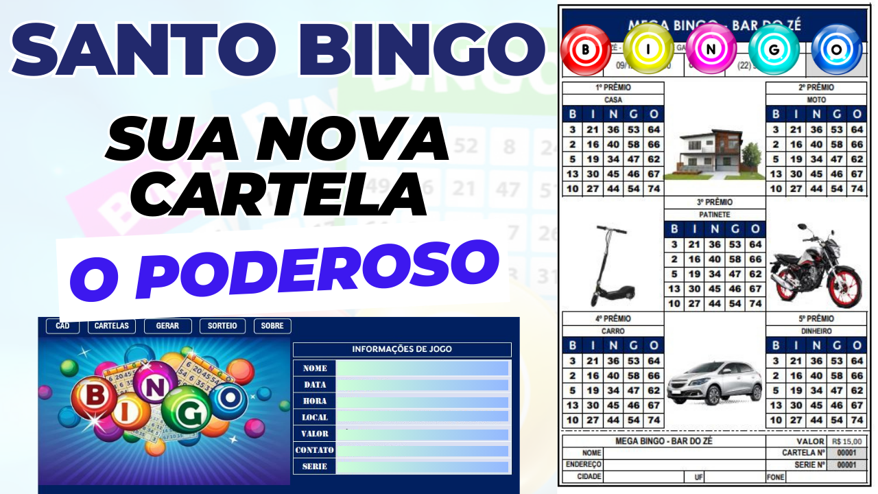 Gerador De Cartelas De Bingo Automático C/ Prêmios E Sorteio