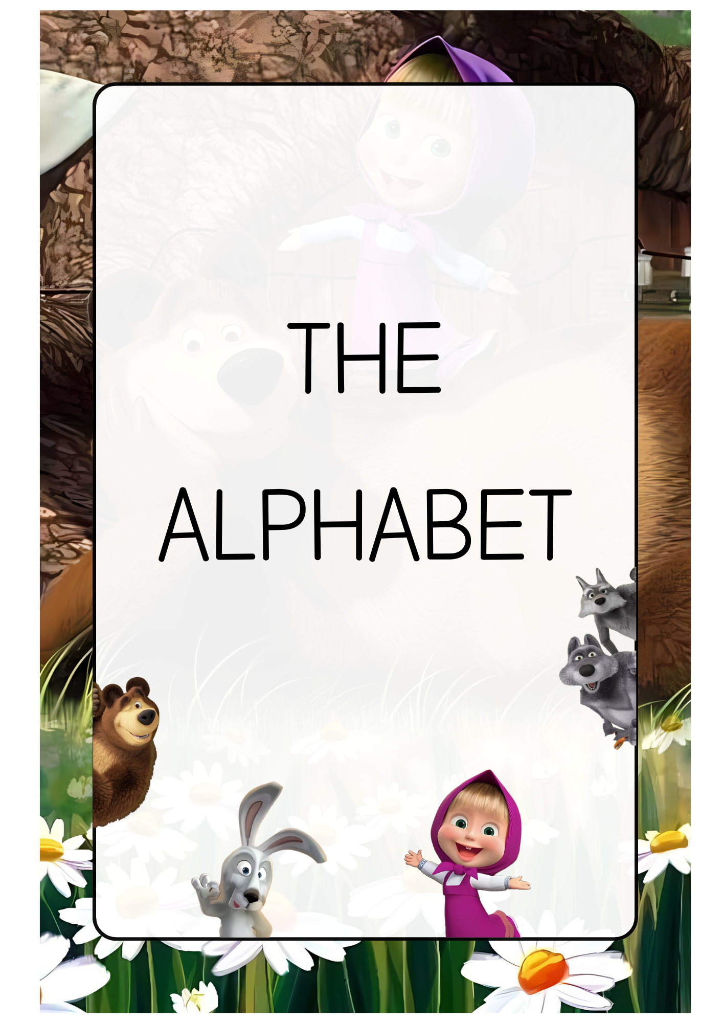 Masha and the Bear Alphabet – Printable PDF