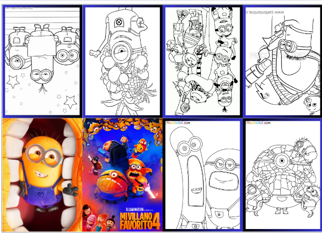 Mini libro de colorear mi villano favorito en formato en PDF. | Hot...