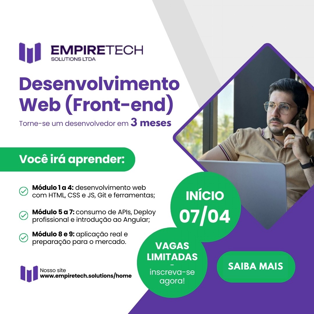 Curso de Desenvolvimento Web (Front-end) - Pedro Veiga | Hotmart