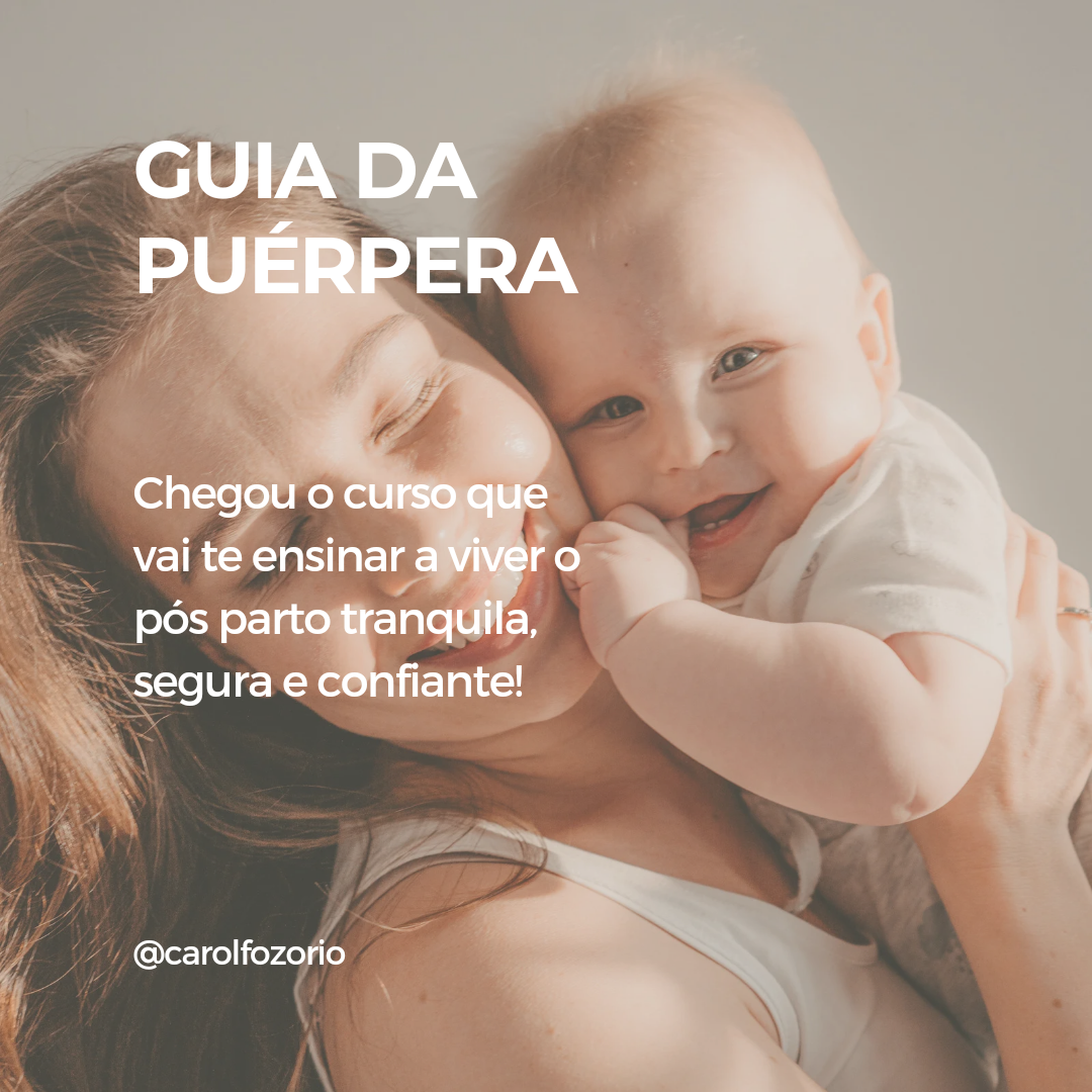 Guia da puérpera - As maiores dificuldades no pós parto - Canva par...