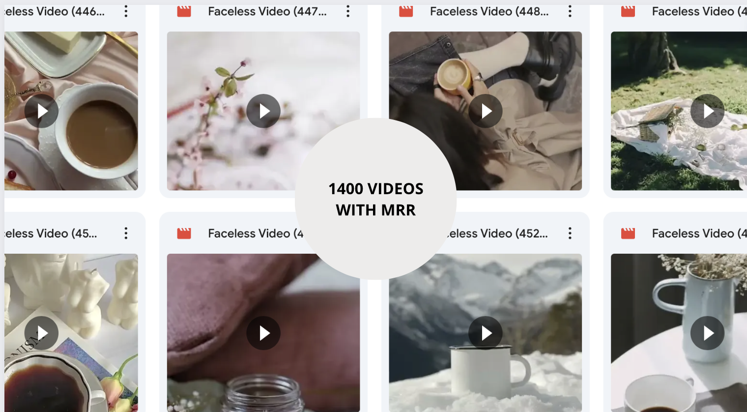 1400 videos with MRR