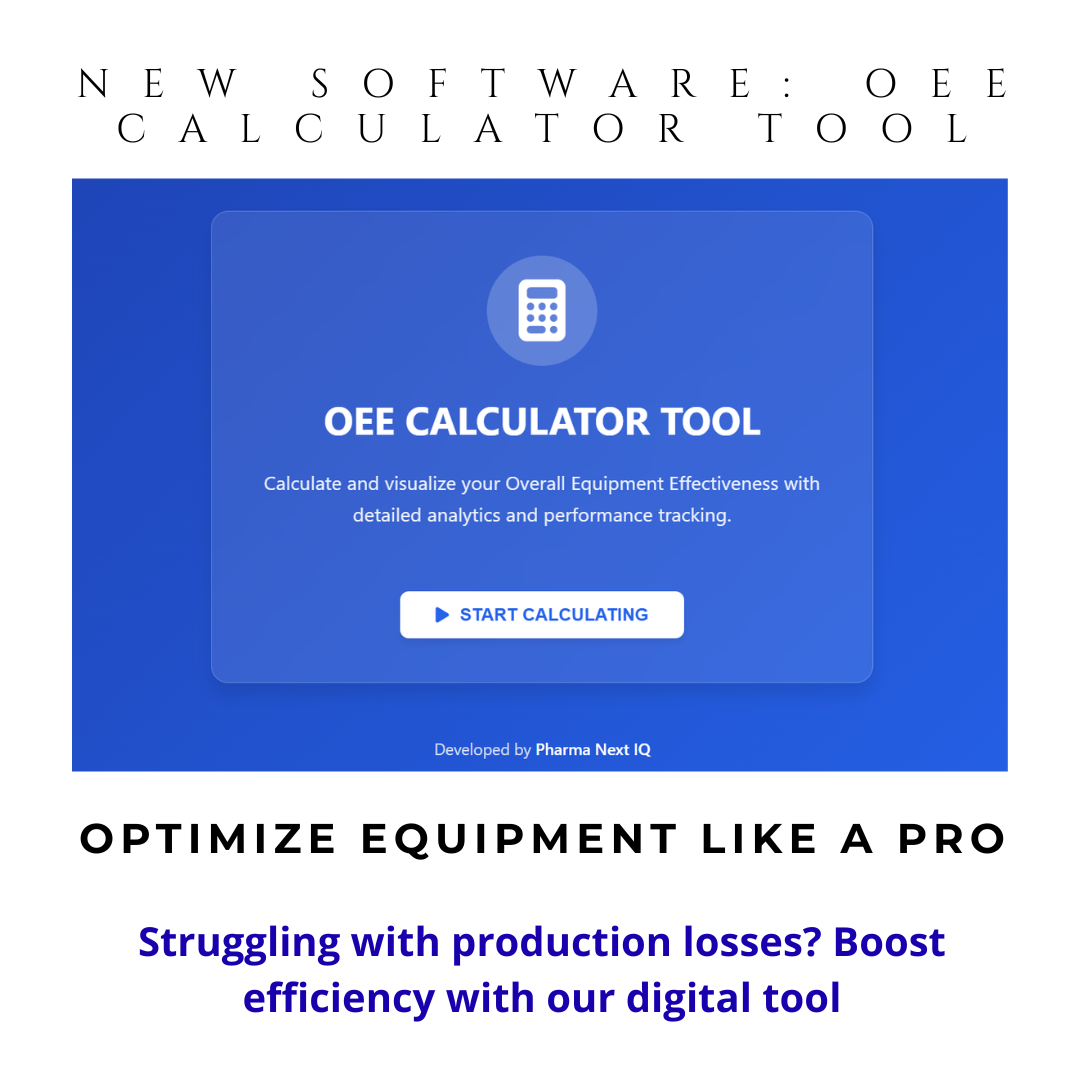 Equipment Efficiency Software OEE Calculator Digital Performance T...