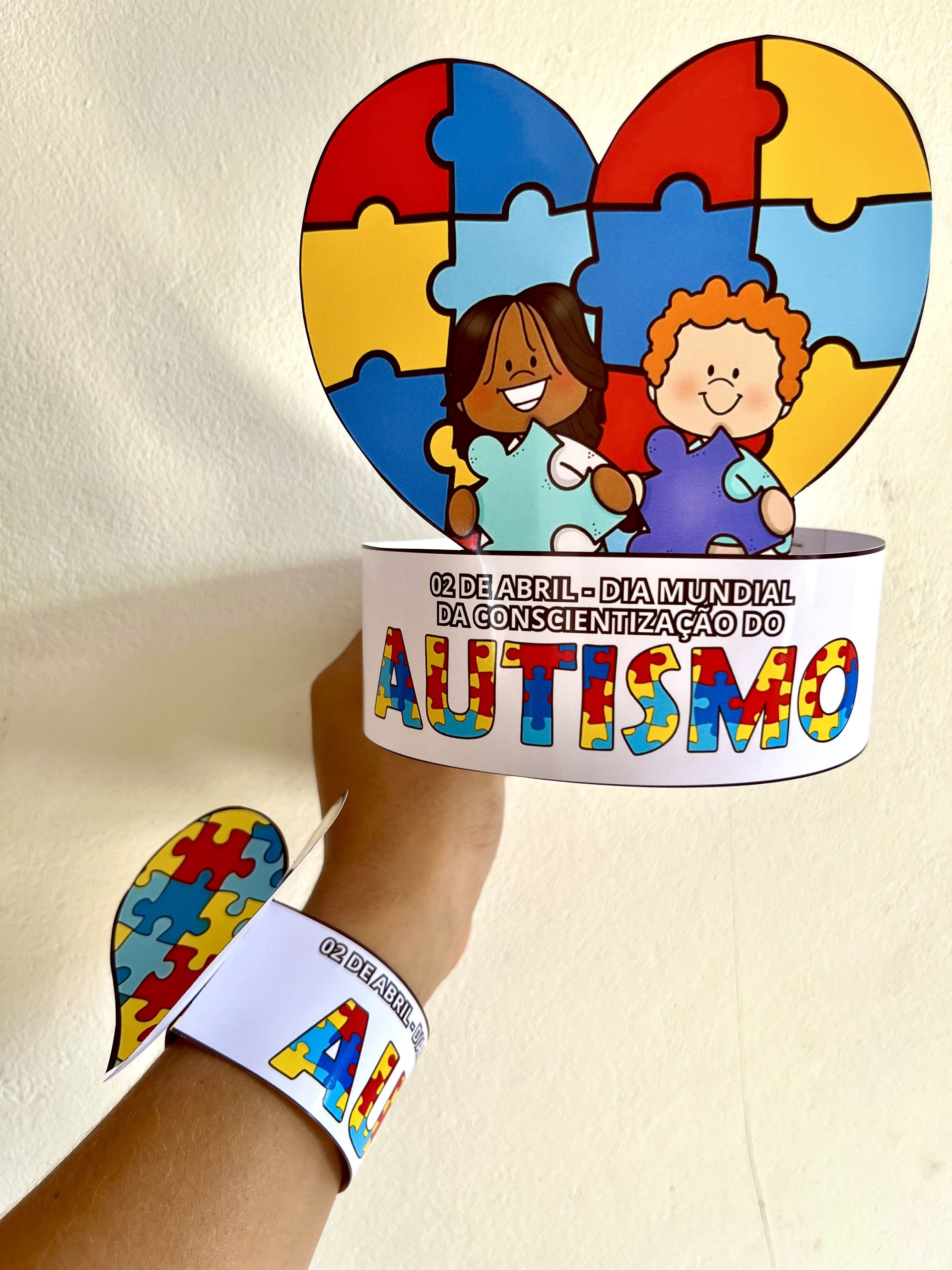 Pulseira + Coroa Dia Mundial de conscientização do Autismo - Leila...