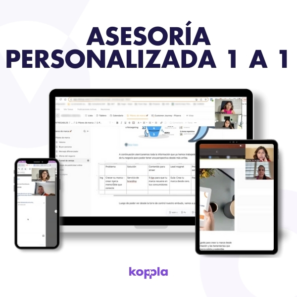 Asesoría personalizada 1 a 1 - Somos Koppla | Hotmart