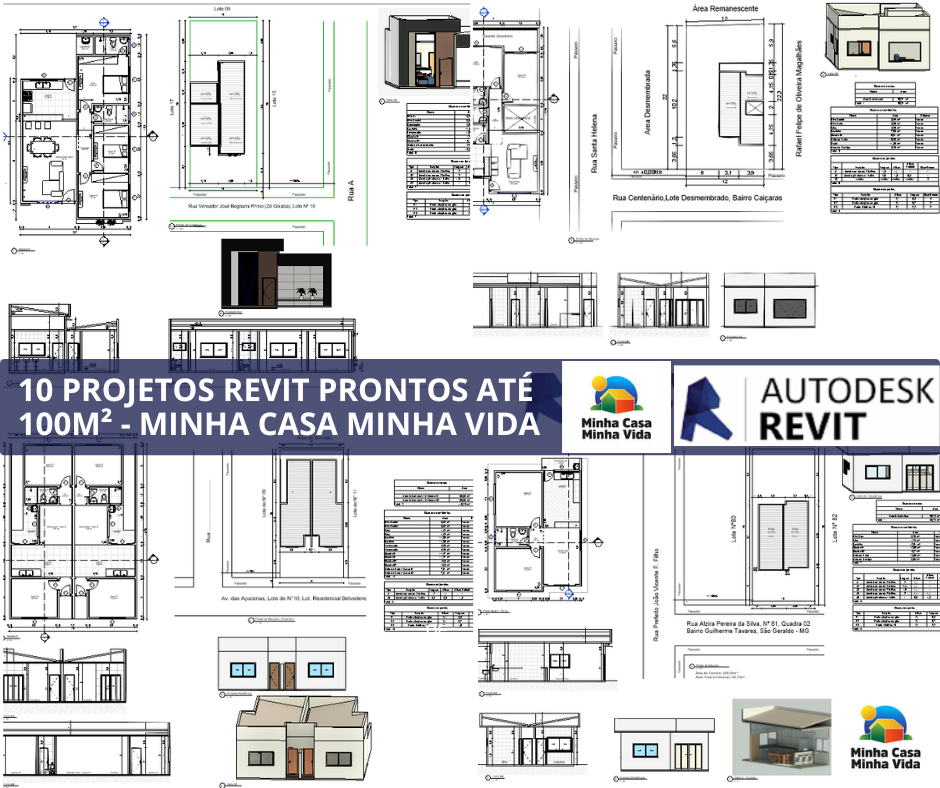 10 PROJETOS REVIT PRONTOS ATÉ 70M² - MINHA CASA MINHA VIDA - Daniel...