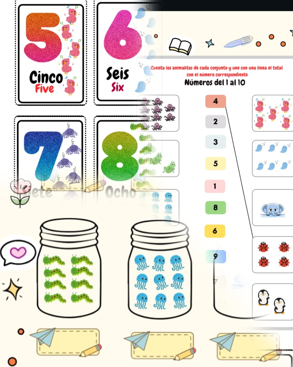 Contando y Jugando: Números 1 al 10 - EducaPrint | Hotmart