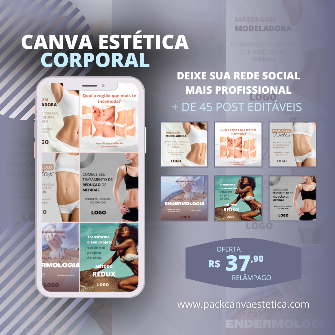 Pack Canva Estética Corporal - Nanda Salazar | Hotmart
