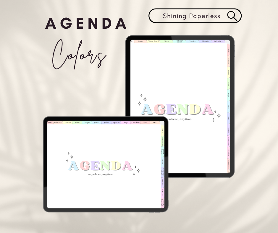 Agenda colors x2 - Shining Paperless | Hotmart