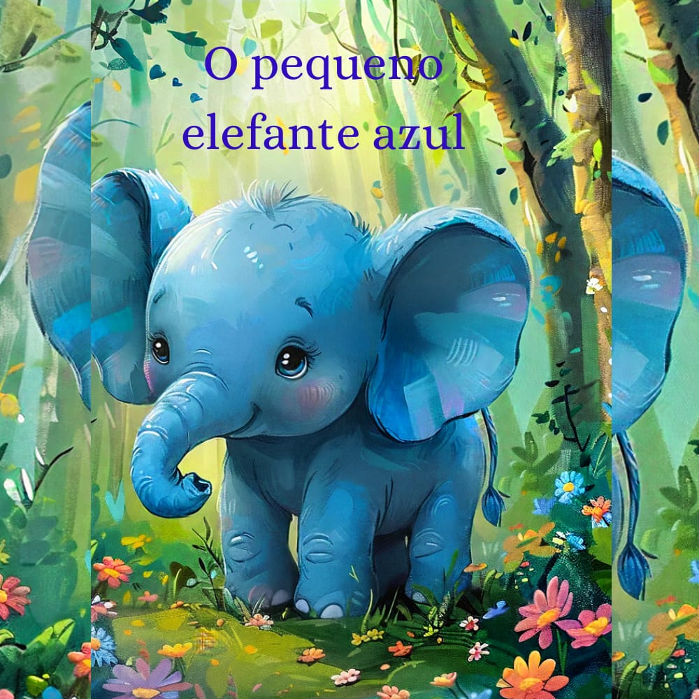 e-book infantil o pequeno elefante azul