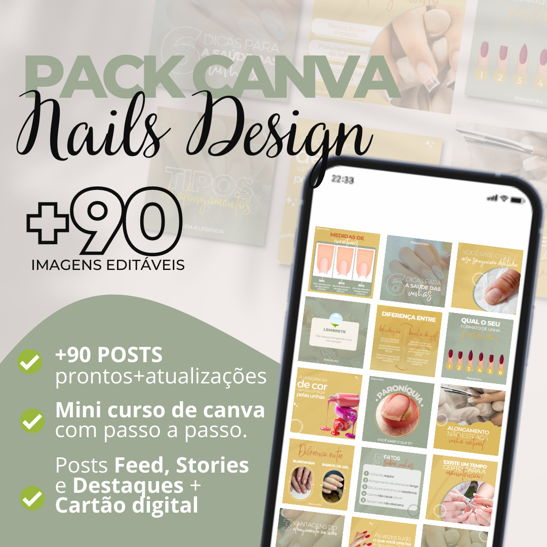 Pack Canva NAILS DESIGN - Gabrieli Regina Néris Vanzel | Hotmart