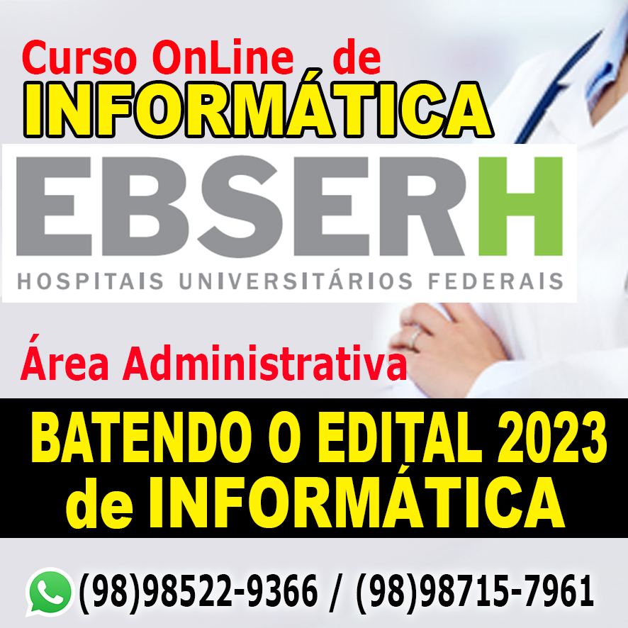 Curso de Informática para Concurso da EBSERH - Área Administrativa
