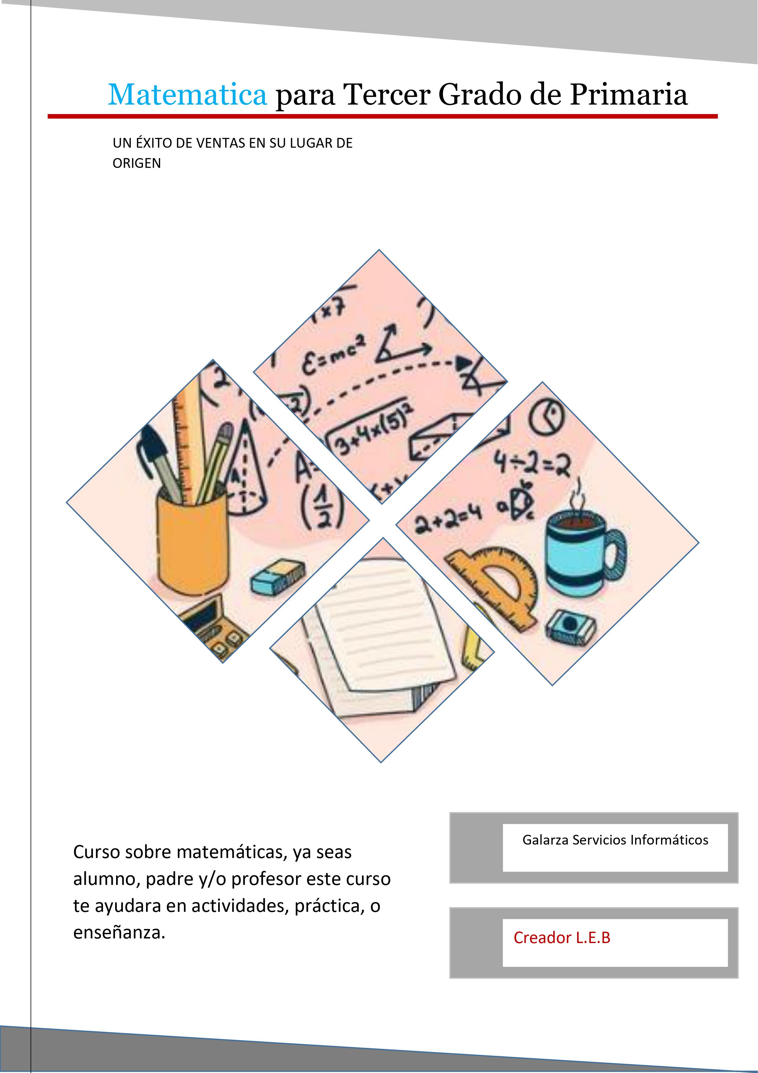 Matematica para Tercer Grado de Primaria