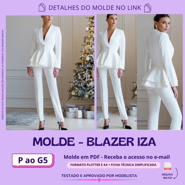 MOLDE CONJUNTO BLAZER IZA