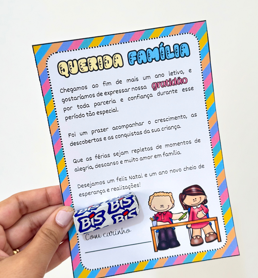 Cartão editável “Querida Família”