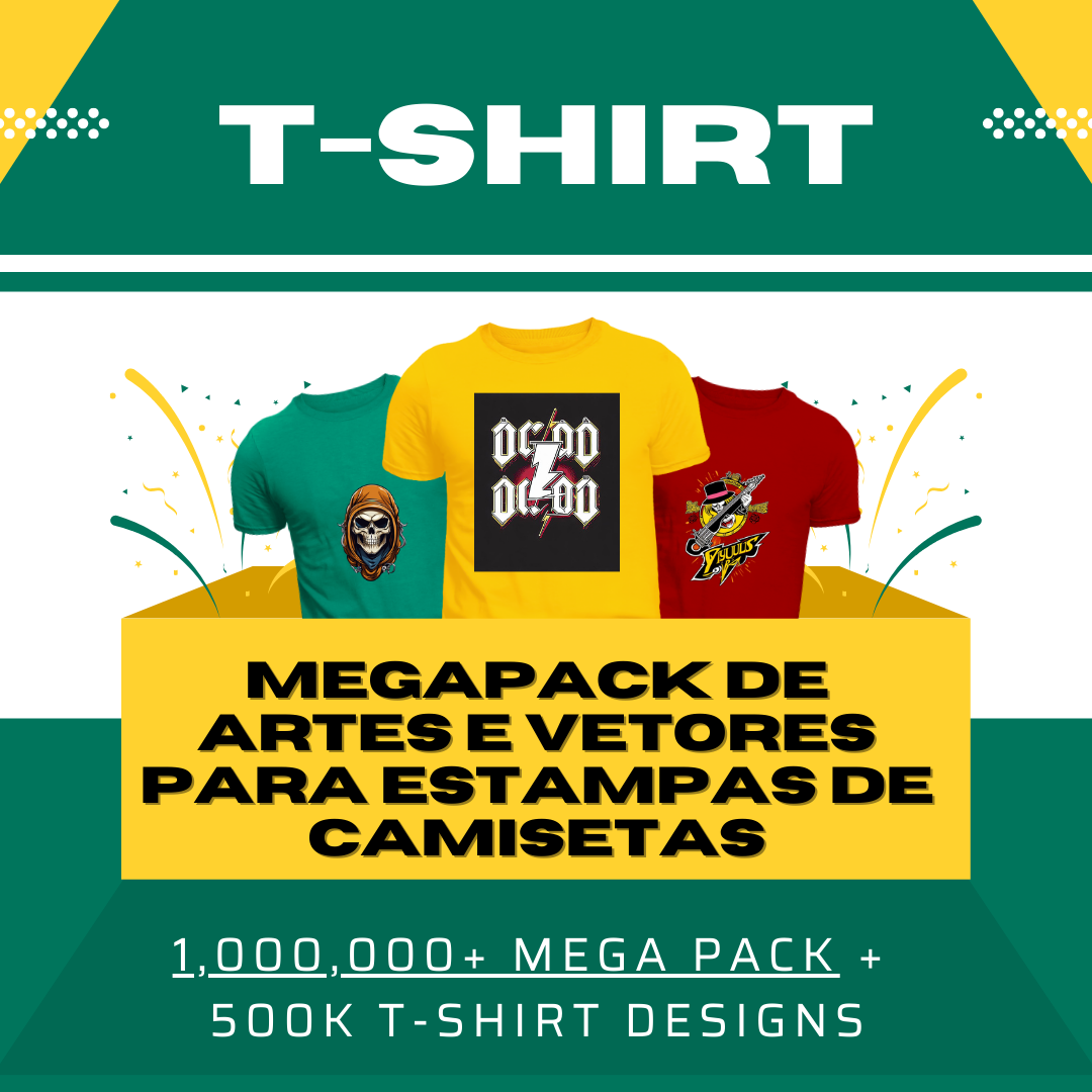 Megapack De Artes E Vetores Para Estampas De Camisetas - Mirna Sous...