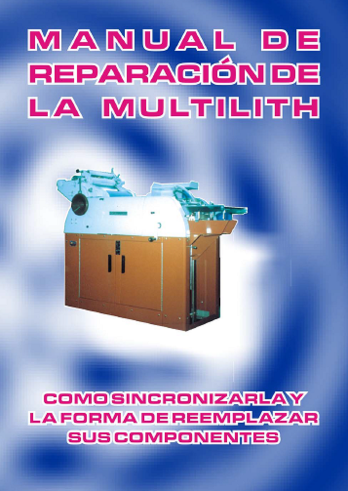 Curso en Español de Reparacion de Offset Multilith 1250