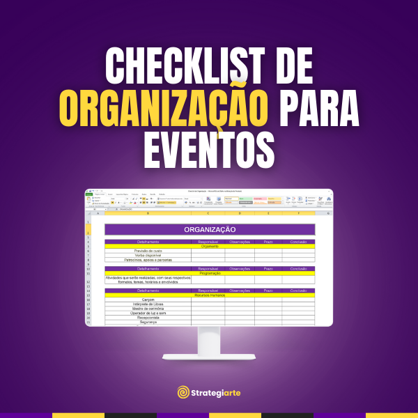 Checklist de Organização Para Eventos - Strategiarte | Hotmart