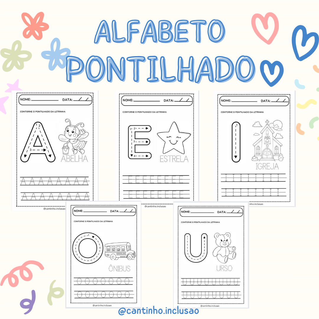 Alfabeto pontilhado - Cantinho da Inclusão | Hotmart