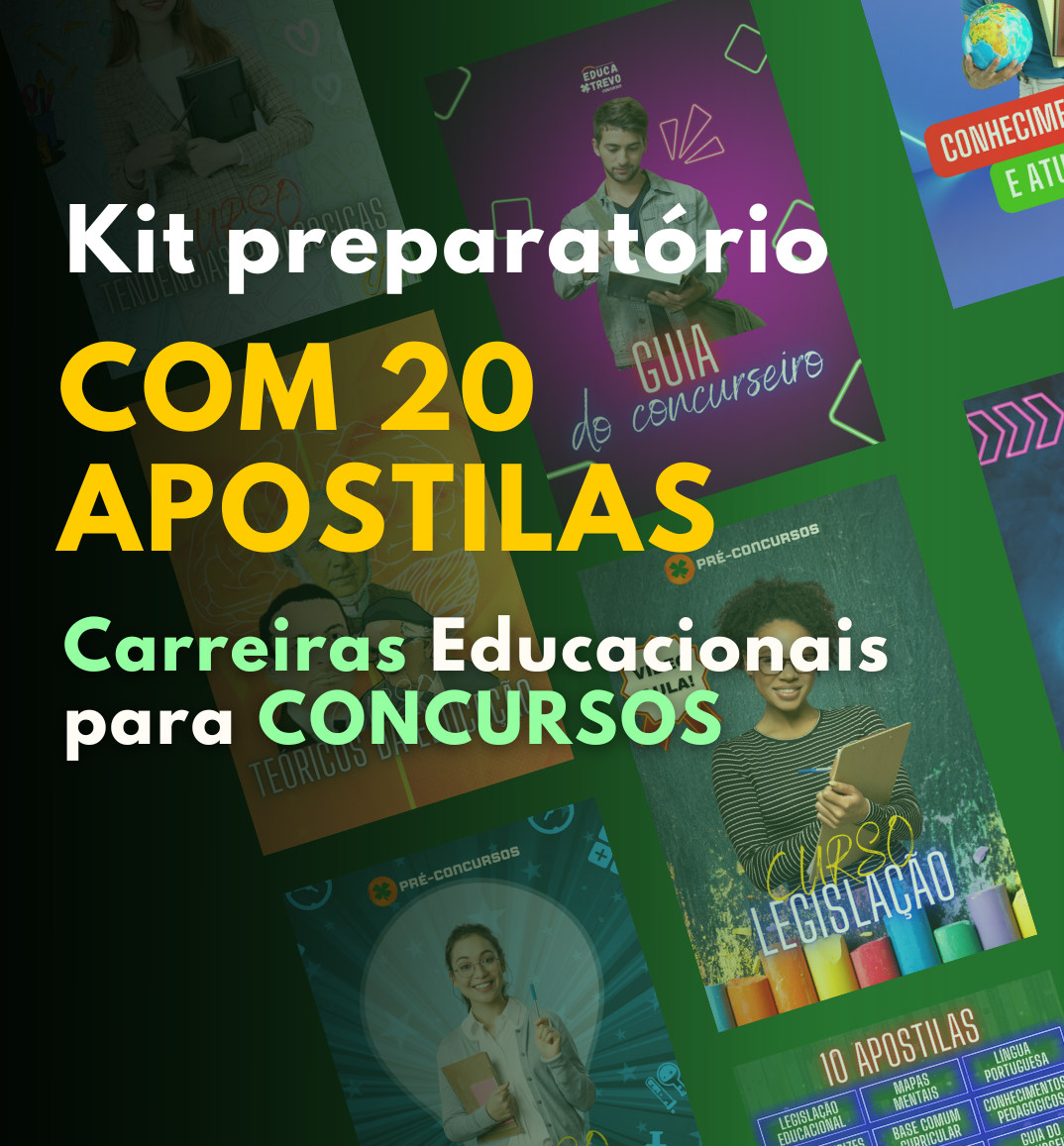Kit Preparatório com 20 Apostilas para as Carreiras Educacionais (D...