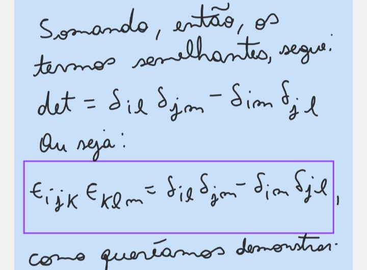 Resumo de Delta de Kronecker e Símbolo de Levi-Civita - Metamorfísi...