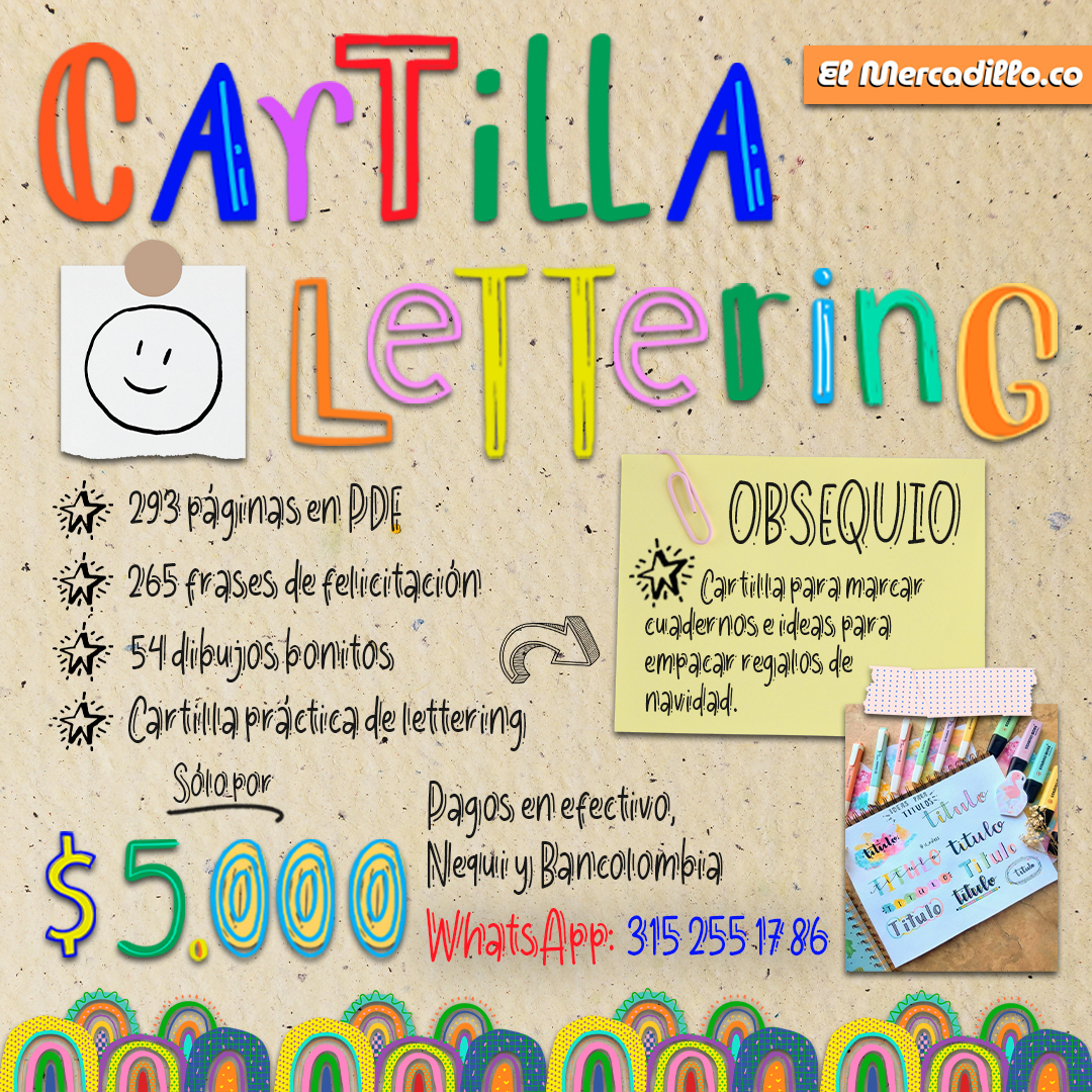 Cartilla Digital Lettering y para practicar y decorar 🎁🧡 - Laura...