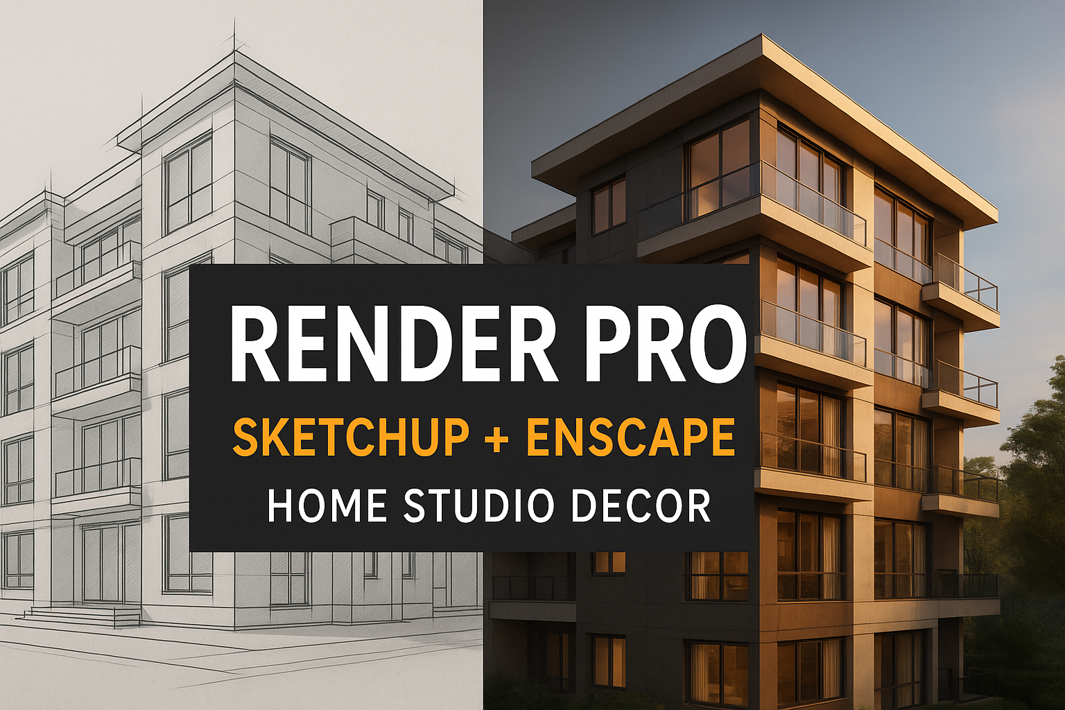 Render Pro Sketchup + Enscape, & IA - Home Studio | Hotmart