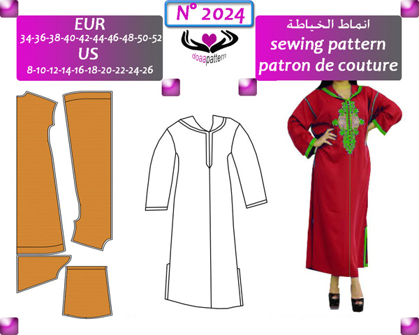 Moroccan djellaba pattern . 34 to 52 eur