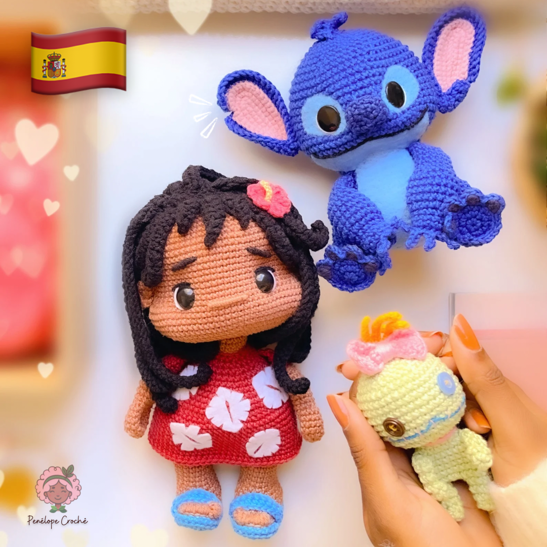 Combo Lilo y Stitch – Patrones de Amigurumi - Jaqueline Oliveira