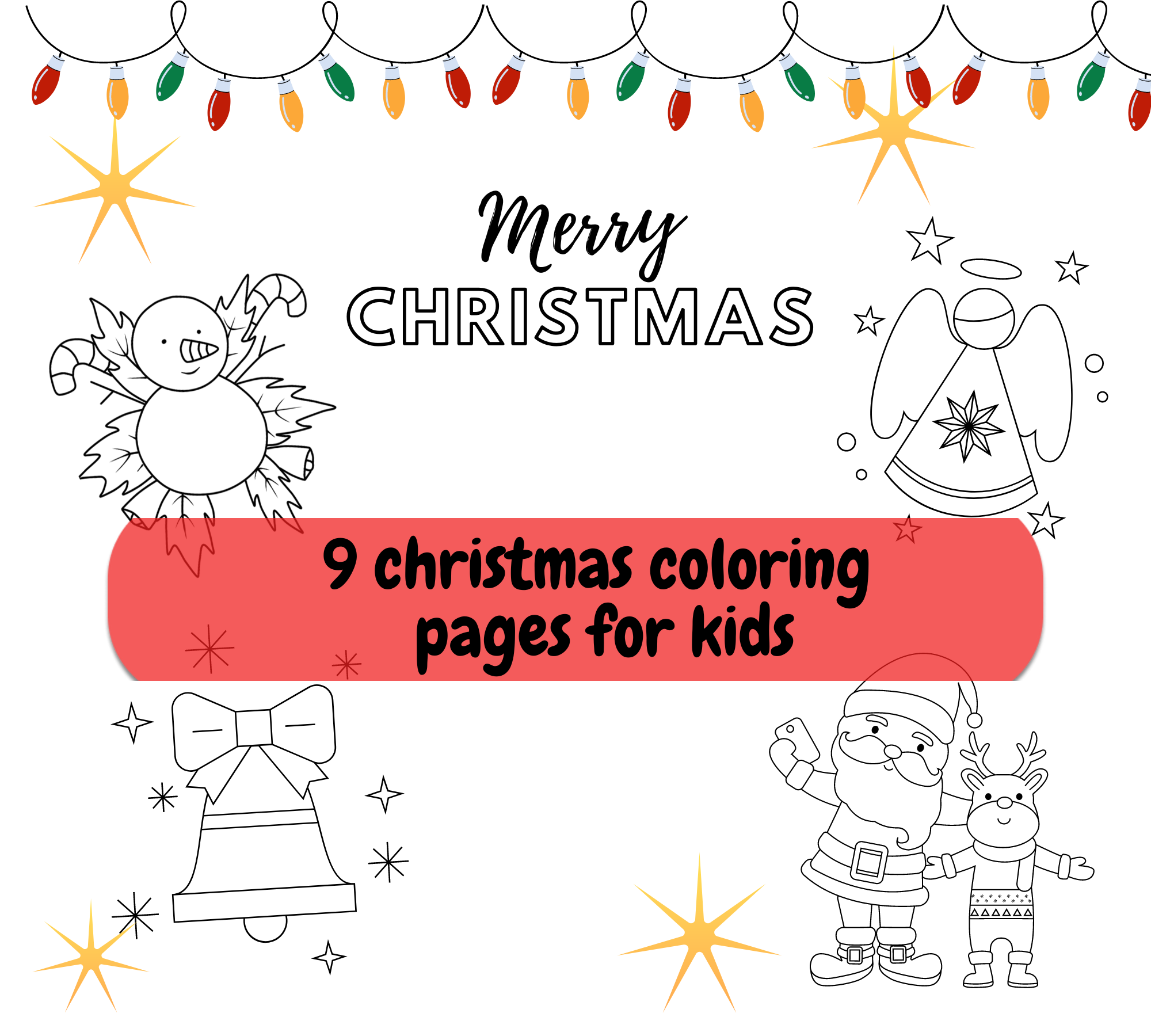 9 Christmas Coloring Pages for Kids, Printable Christmas Activities...
