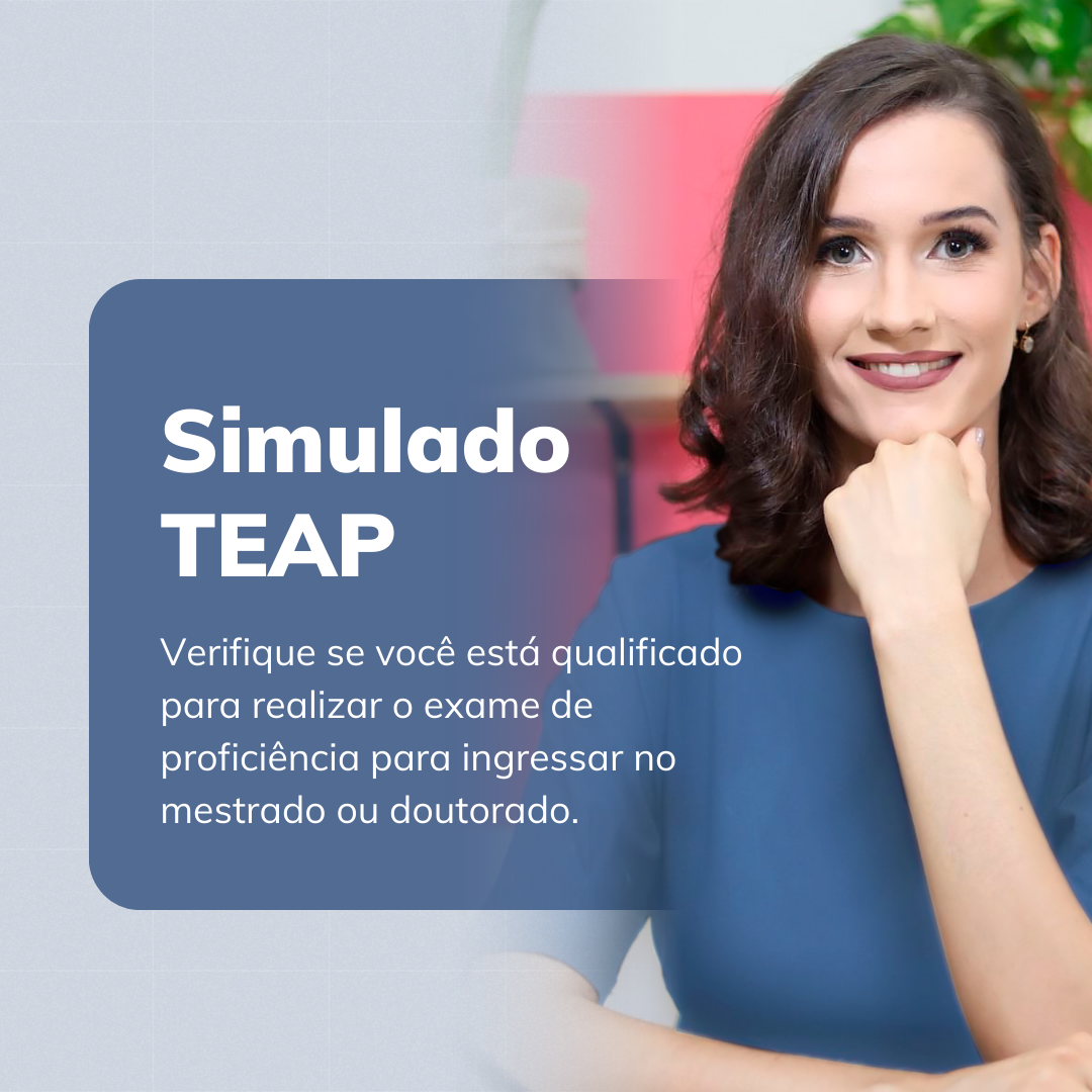 Simulado TEAP - proficiência para mestrado/doutorado
