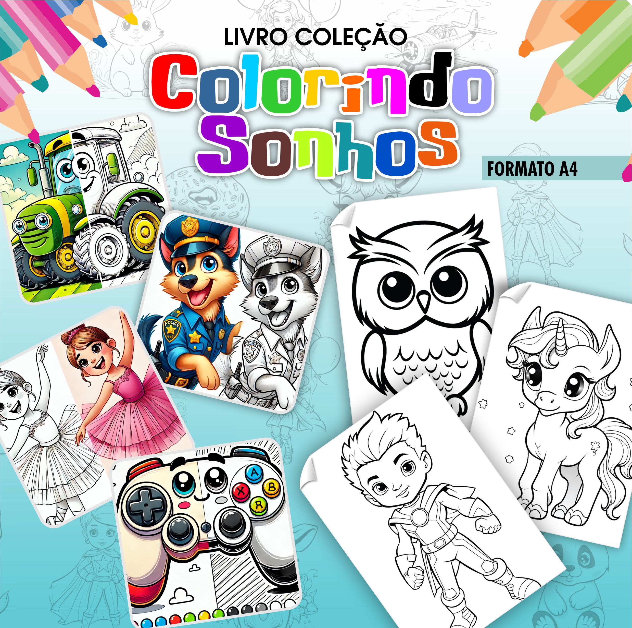 Colorindo Sonhos - Desenhos Infantis para Colorir - 2Mdesign | Hotmart