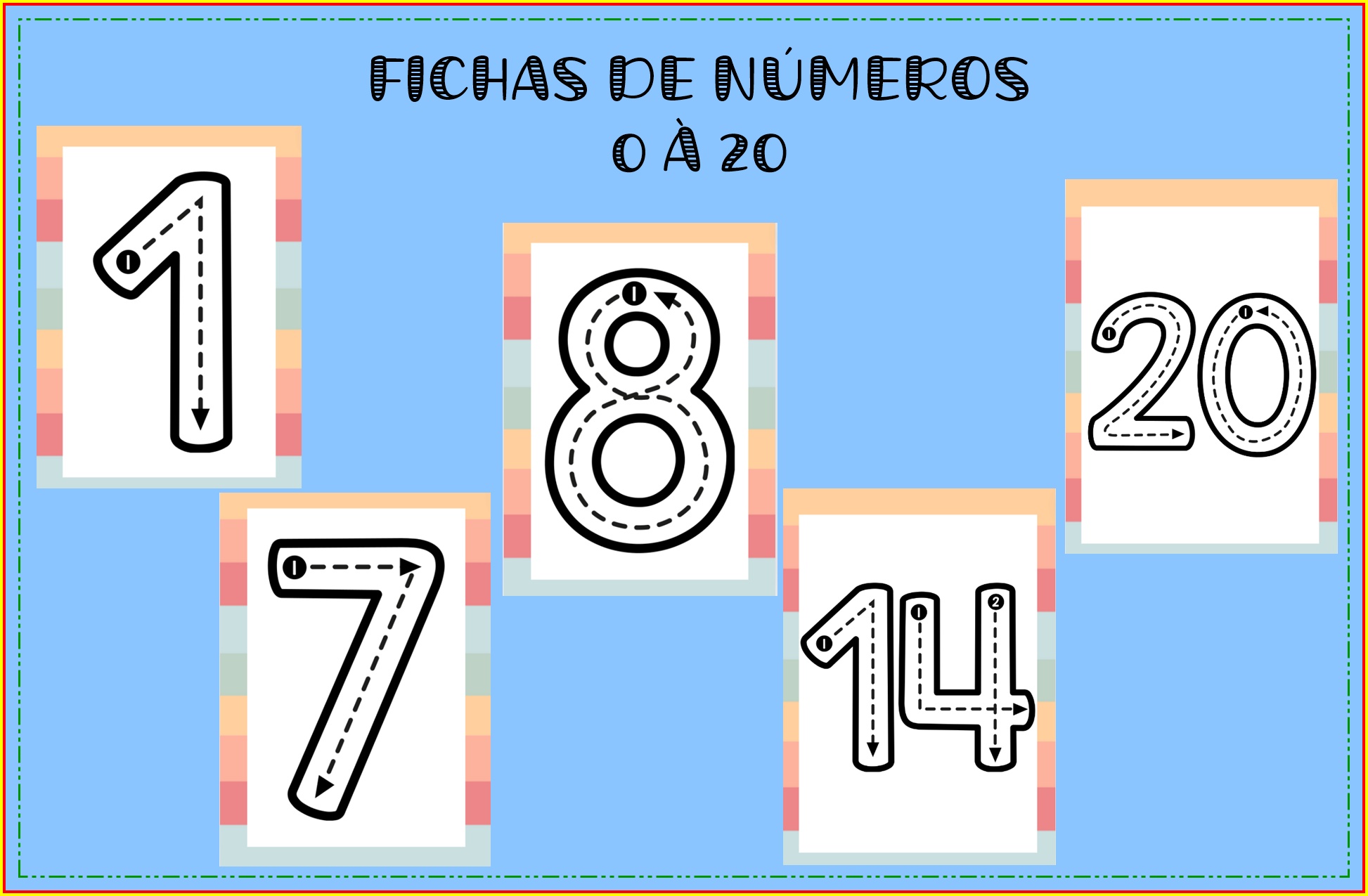 Fichas de números de 0 à 20 - Bruna Moura Sousa | Hotmart