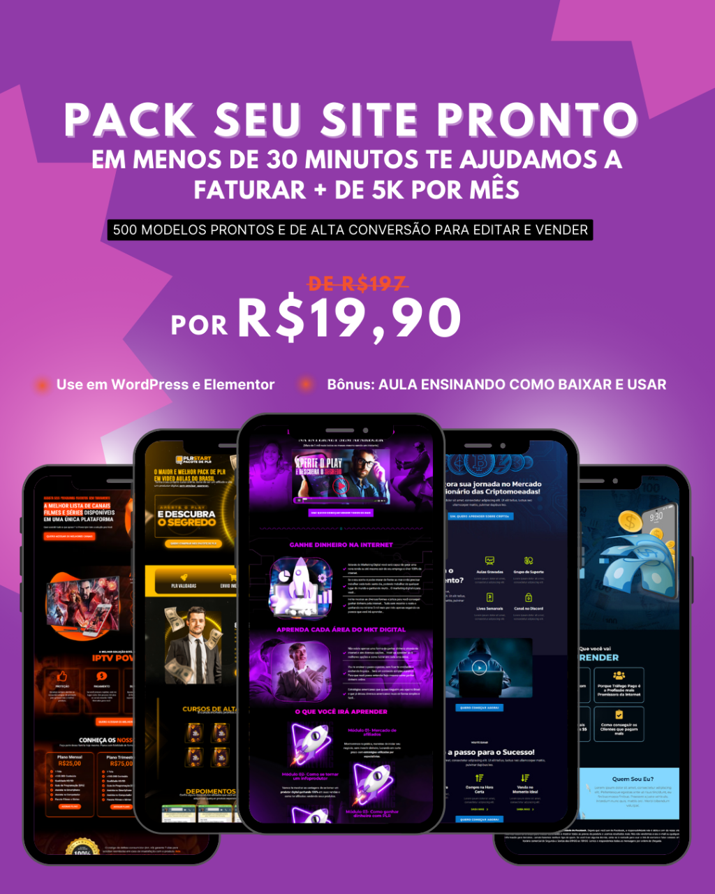 PACK SEU SITE PRONTO - robson silva de jesus | Hotmart