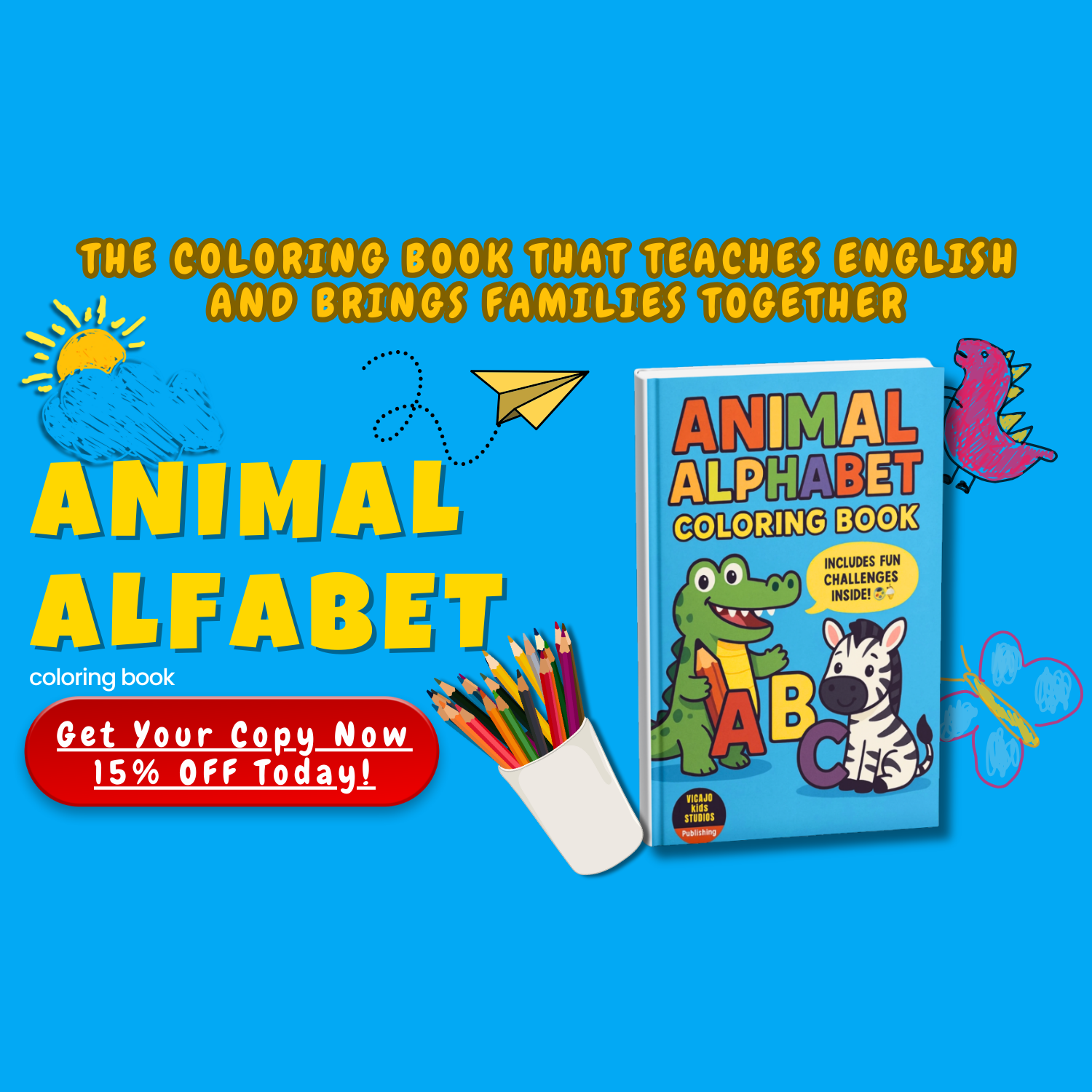 Animal Alphabet Coloring Book