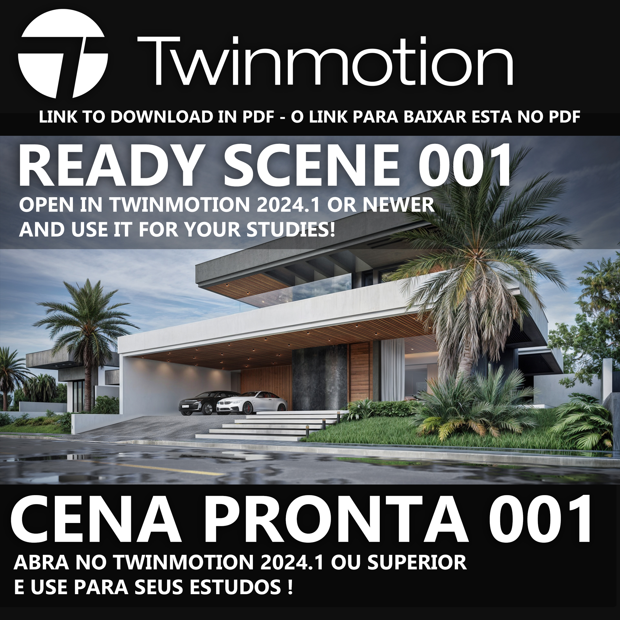 Twinmotion ready scene 01 - Cena pronta para Twinmotion 2024.1