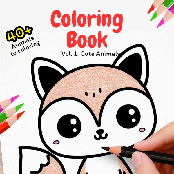 Coloring Book - Vol. 1: Cute Animals