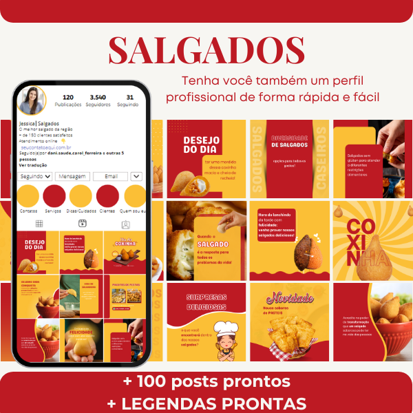 PACK PARA SALGADOS - Jessica Braz | Hotmart