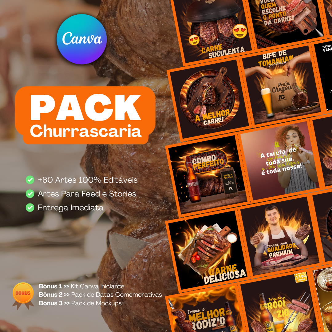 Pack Canva Para Churrascarias