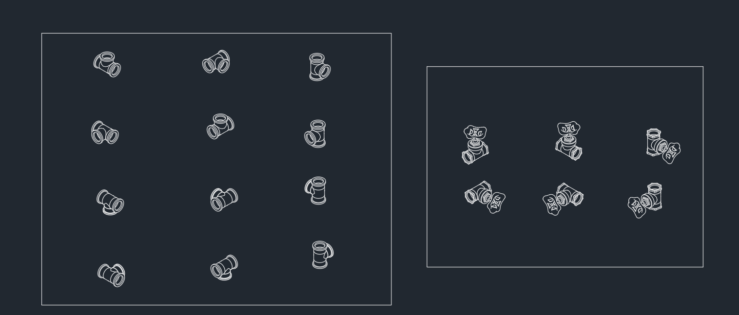 Isométricos hidráulicos em AUTOCAD (com biblioteca de conexões isom...