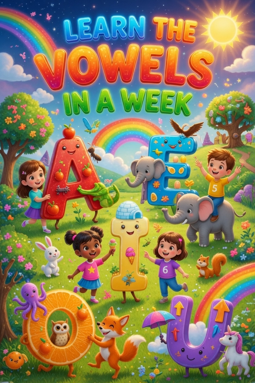 Learn the Vowels by Coloring – Children's Digital Book - Jen Latorr...