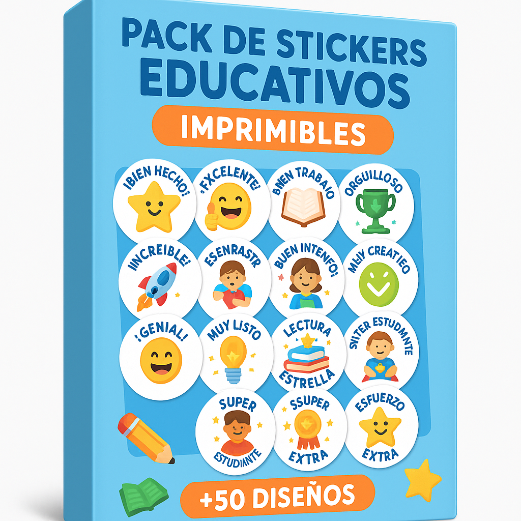 Pack de Stickers Educativos Imprimibles - SAPIENS360 | Hotmart