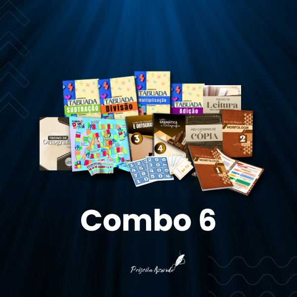 Combo 6- Combo de Morfologia + Combo de Tabuada + Caderno de Ortogr...
