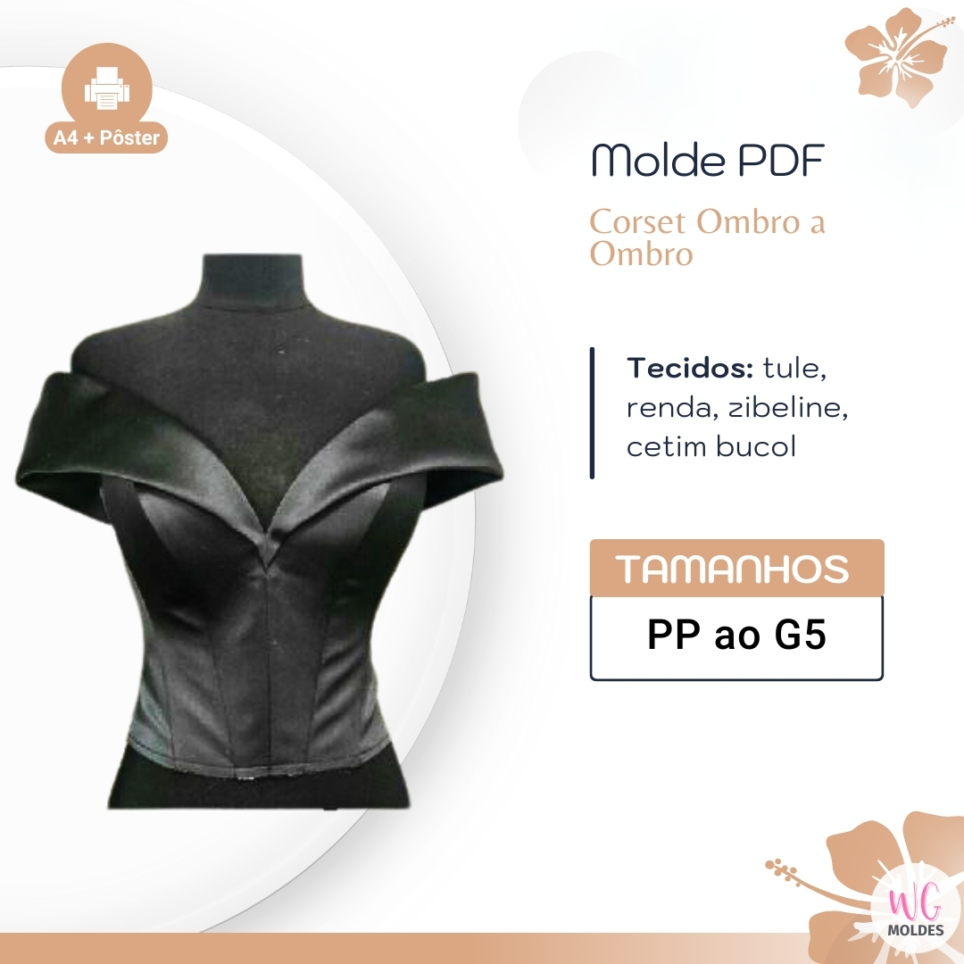 MOLDE CORSET OMBRO A OMBRO - Moldes WG | Hotmart