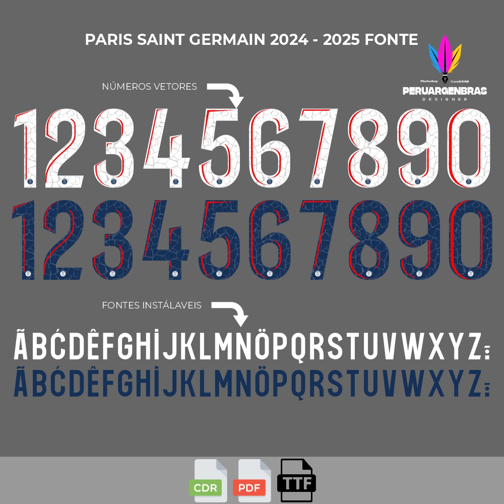 Fonte Paris Saint Germain PSG 2024 2025 - MIGUEL NIEVA FERNANDEZ