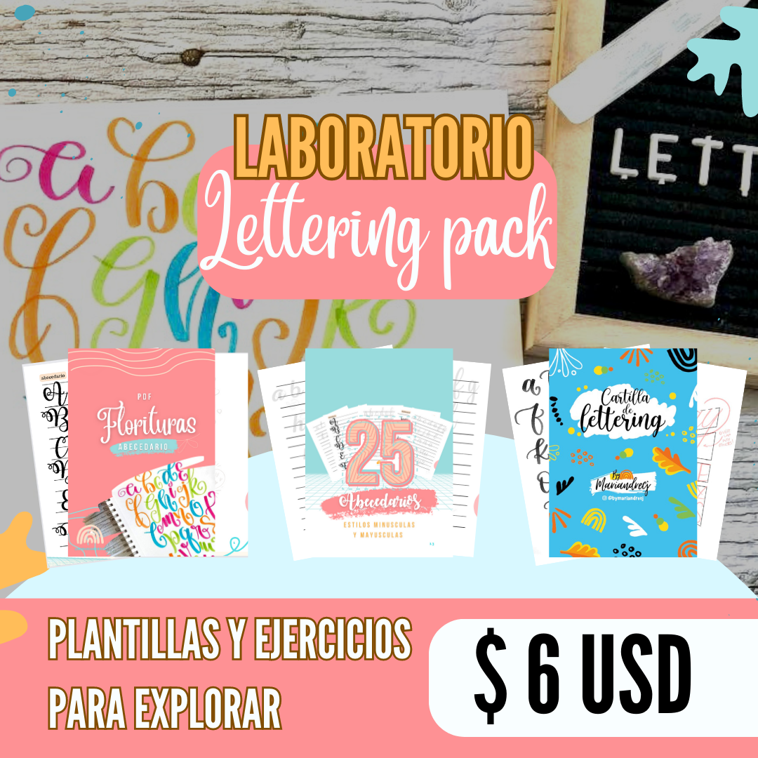 Laboratorio de lettering pack - maria andrea | Hotmart