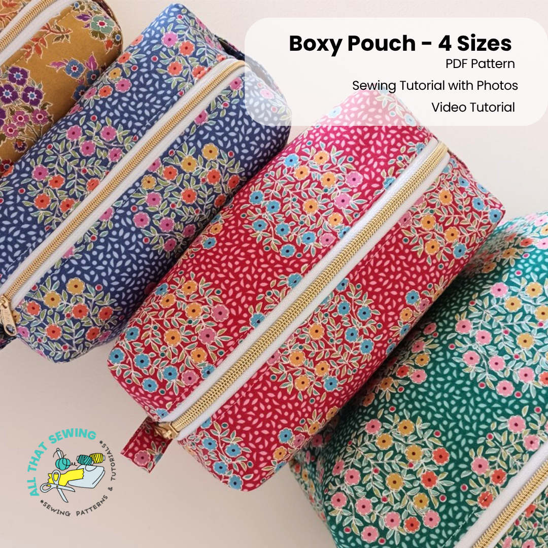 Boxy Pouch Pattern - 4 Sizes