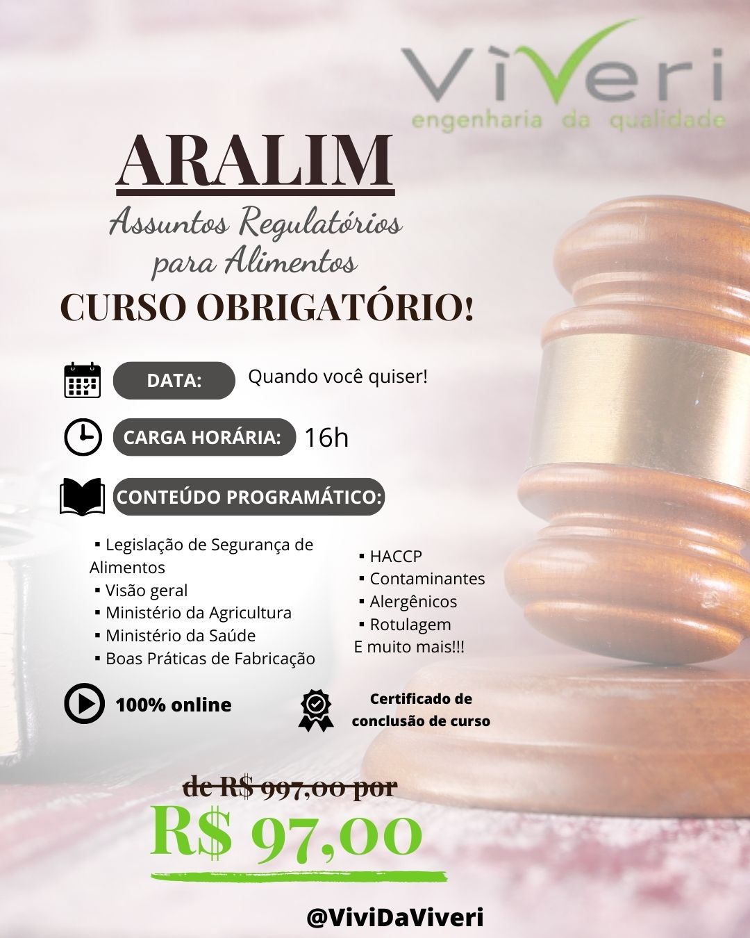 ARALIM - Assuntos Regulatórios para Alimentos - Viveri Academy | Ho...
