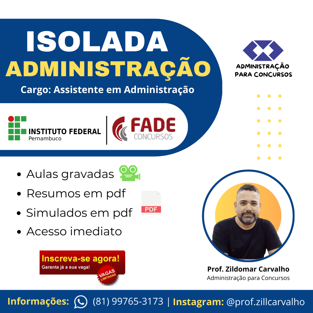 Administração para Concursos - IFPE 2025 | Assistente em Administra...