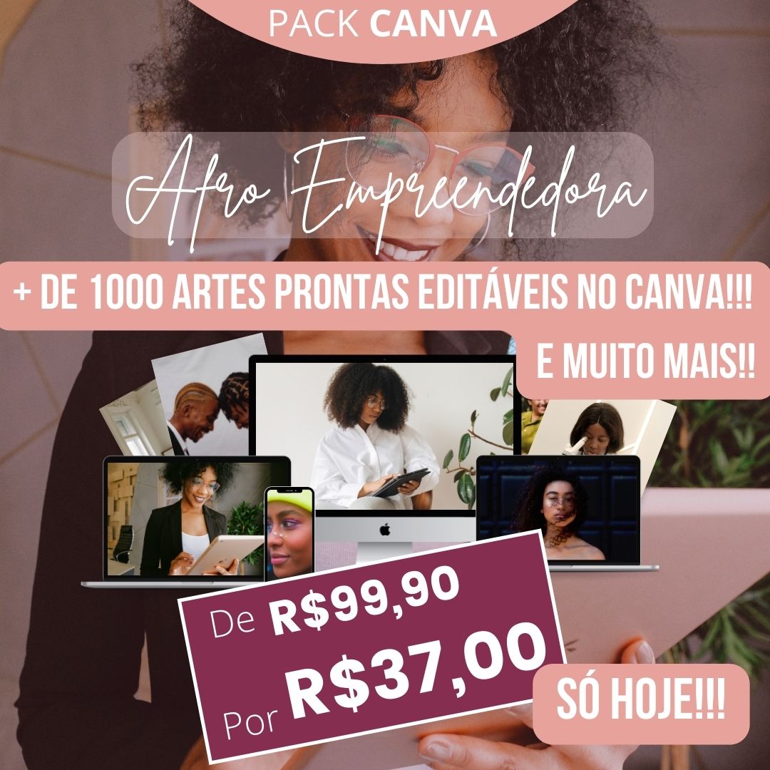 Pack Canva Afro Empreendedoras Profissional